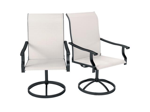 Click here for Aosom Patio Swivel Chairs Set of 2  High Back Pati... prices
