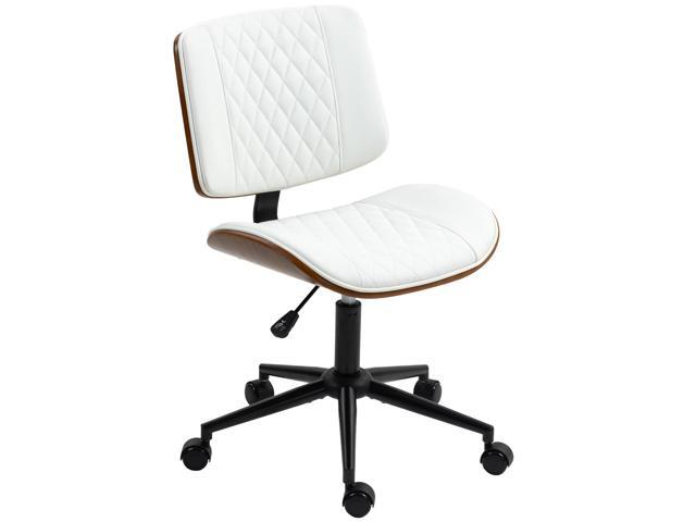 Click here for Aosom Home Office Chair No Arms with Wheels  PU Le... prices