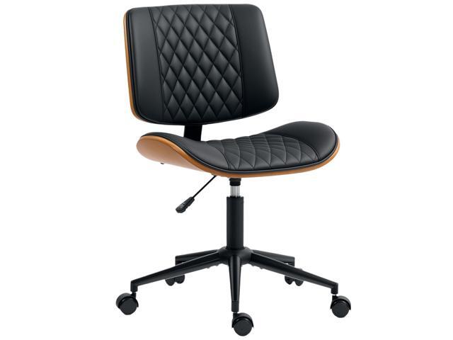 Click here for Aosom Home Office Chair No Arms with Wheels  PU Le... prices