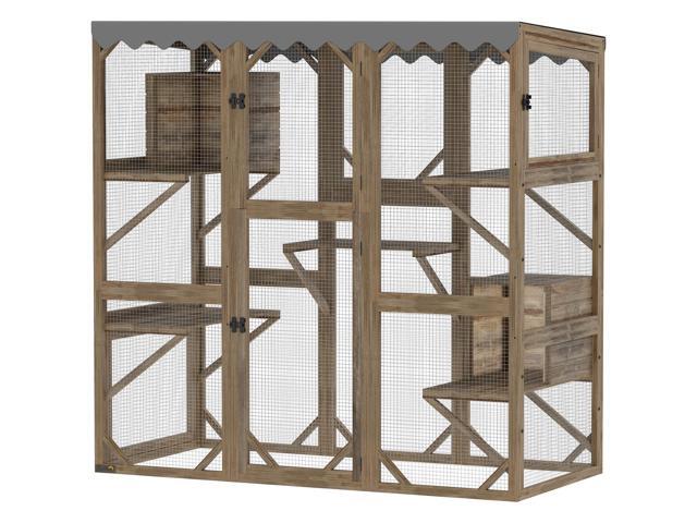 Click here for Aosom Outdoor Cat Enclosure with Window Access  5... prices