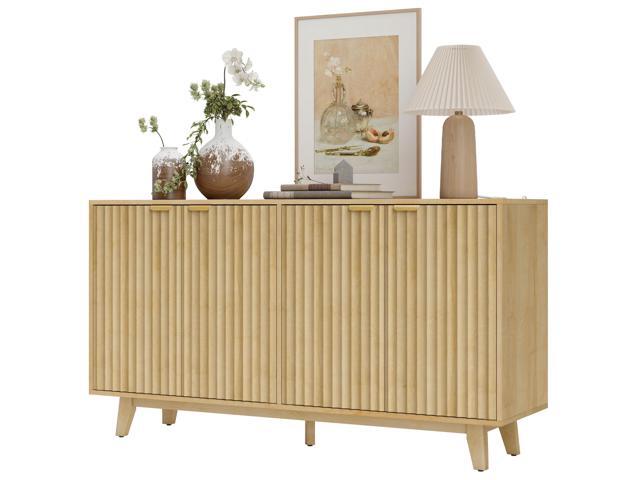 Click here for Aosom Fluted Sideboard Buffet Cabinet  55 Coffee B... prices