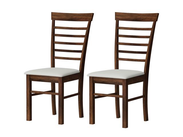 Click here for Aosom Wooden Dining Chairs Set of 2  Farmhouse Uph... prices