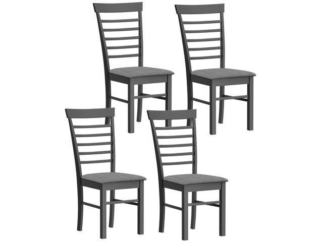 Click here for Aosom Wooden Dining Chairs Set of 4  Farmhouse Uph... prices