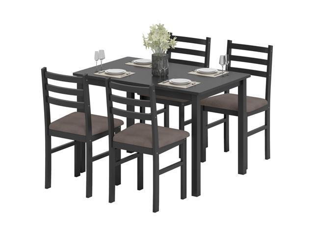 Click here for Aosom 5-Piece Small Kitchen Table Set for 4  Farmh... prices