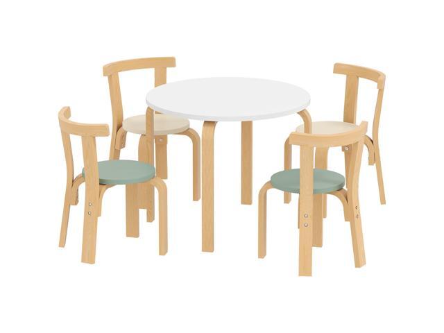 Click here for AosomQaba Wooden Kids Table and Chairs Set  5 Piec... prices