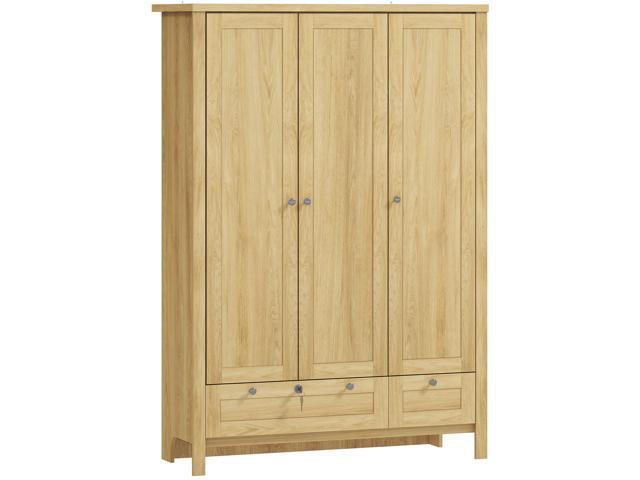 Click here for Aosom 3 Doors Wardrobe Closet with 2 Drawers  Bedr... prices