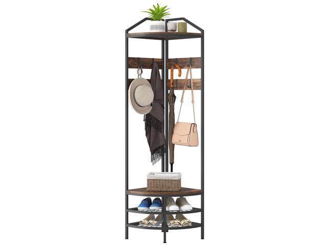 Click here for Aosom Corner Hall Tree  Industrial 4-Tier Coat Rac... prices
