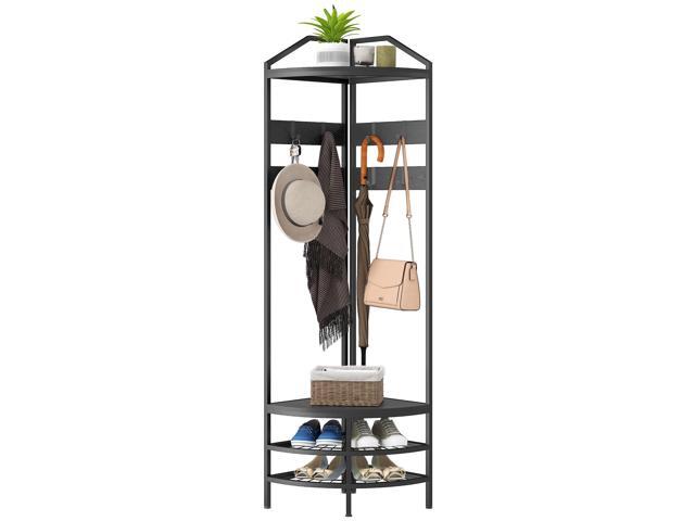 Click here for Aosom Corner Hall Tree  Industrial 4-Tier Coat Rac... prices