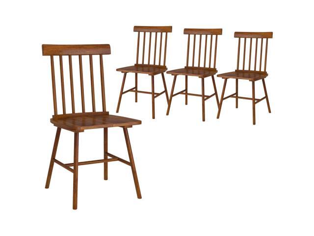 Click here for Aosom Dining Chairs Set of 4  Farmhouse Wood Kitch... prices