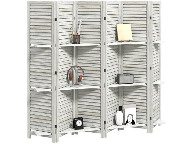 Click here for Aosom 6 Panel 67 Tall Wood Privacy Screen Room Div... prices