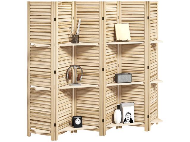 Click here for Aosom 6 Panel 67 Tall Wood Privacy Screen Room Div... prices