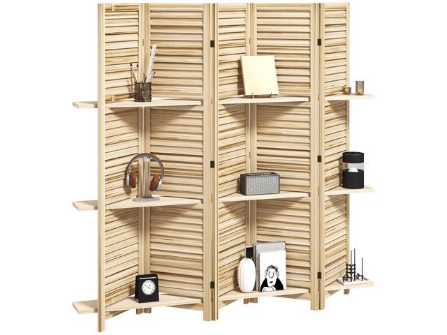 Click here for Aosom 5 Panel 67 Tall Wood Privacy Screen Room Div... prices
