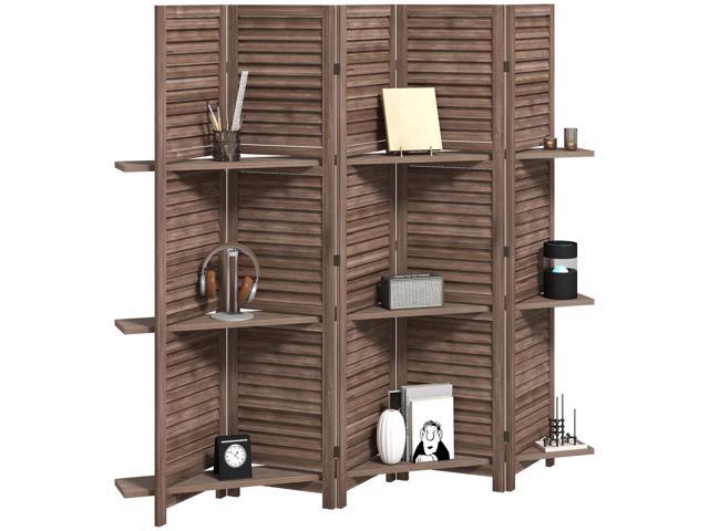 Click here for Aosom 5 Panel 67 Tall Wood Privacy Screen Room Div... prices