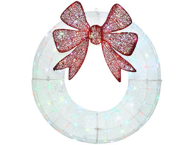 Click here for Aosom 36 Inch Lighted Wreath Decoration with Dual... prices