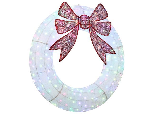 Click here for Aosom 48 Inch Lighted Wreath Decoration with Dual... prices