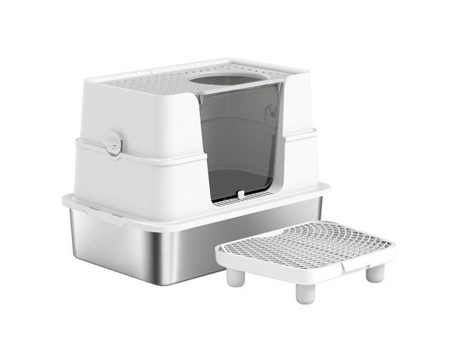 Click here for Aosom XL Stainless Steel Litter Box w/ 100Â° Flip... prices