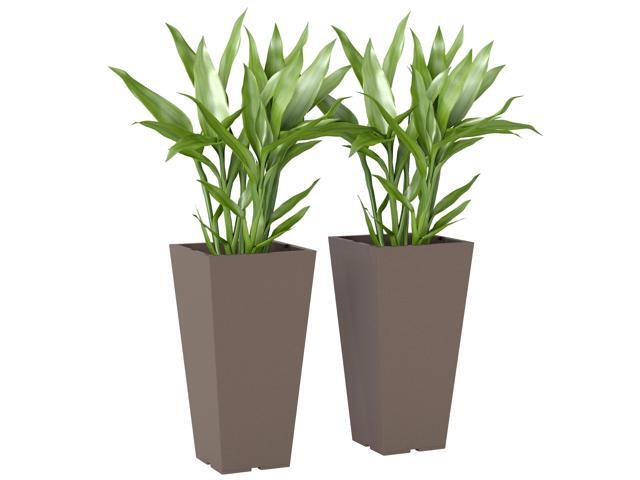 Click here for Aosom 23 Inch Tall Planters for Outdoor Plants  Se... prices