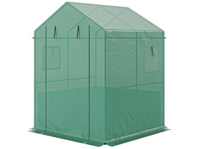 Click here for Aosom Greenhouse with Raised Garden Bed  Galvanize... prices