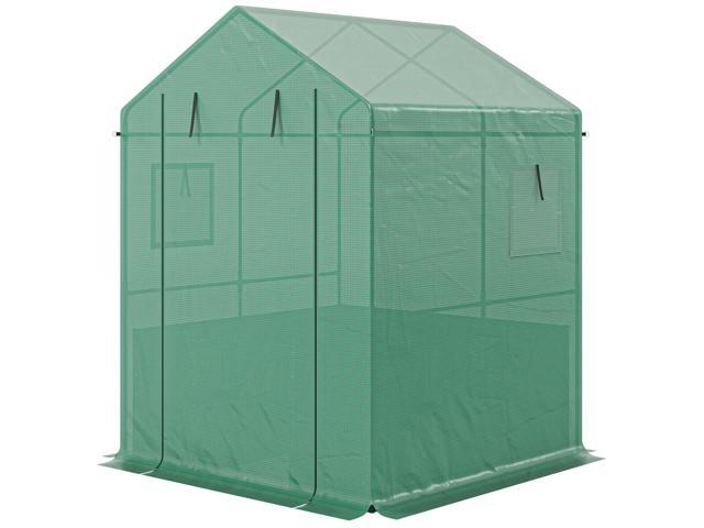 Click here for Aosom Greenhouse with Raised Garden Bed  Galvanize... prices
