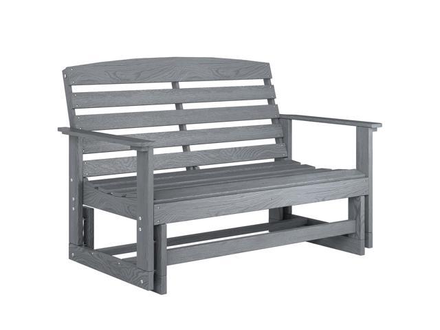 Click here for Aosom Patio Glider Bench w/ HDPE Slatted Double Ro... prices