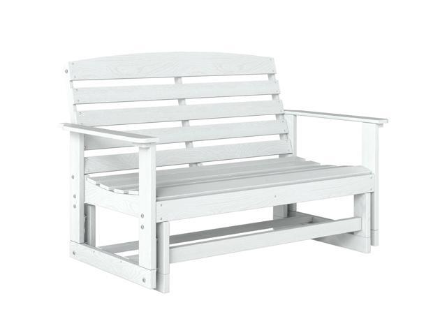 Click here for Aosom Patio Glider Bench w/ HDPE Slatted Double Ro... prices