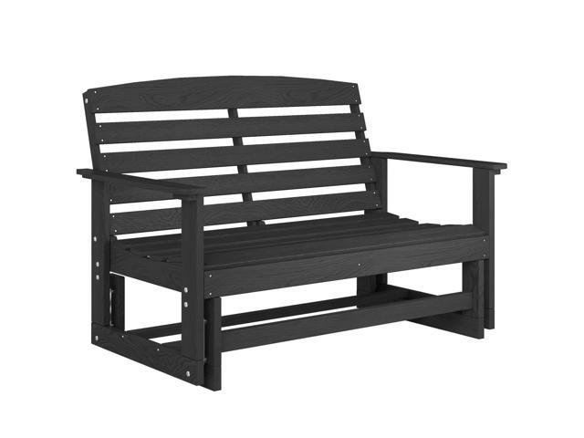 Click here for Aosom Patio Glider Bench w/ HDPE Slatted Double Ro... prices