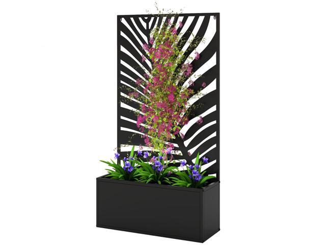 Click here for Aosom Metal Garden Bed with Trellis for Climbing P... prices