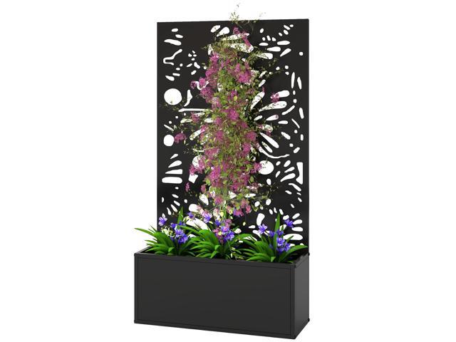 Click here for Aosom Metal Garden Bed with Trellis for Climbing P... prices