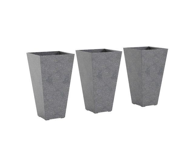 Click here for Aosom 28 Tall Planters  Set of 3 Plastic Flower Po... prices