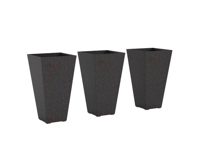 Click here for Aosom 28 Tall Planters  Set of 3 Plastic Flower Po... prices