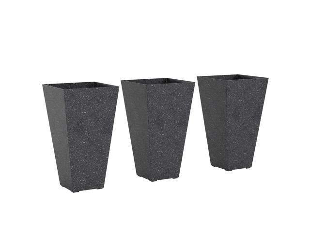 Click here for Aosom 28 Tall Planters  Set of 3 Plastic Flower Po... prices