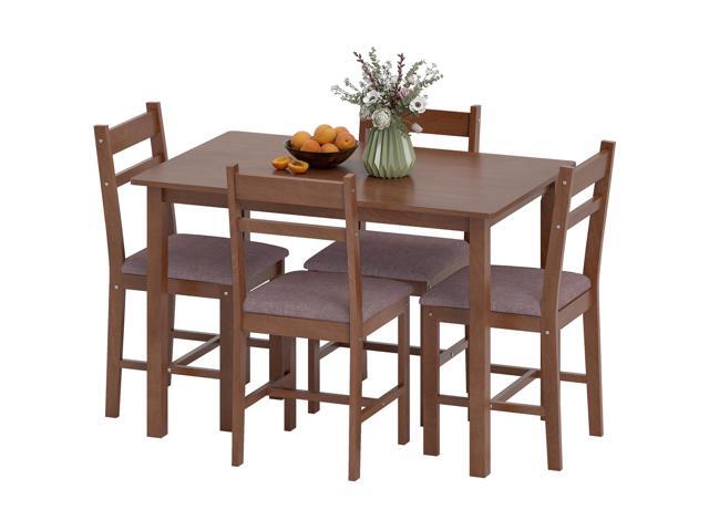 Click here for Aosom 5-Piece Solid Wood Dining Table Set for 4  F... prices