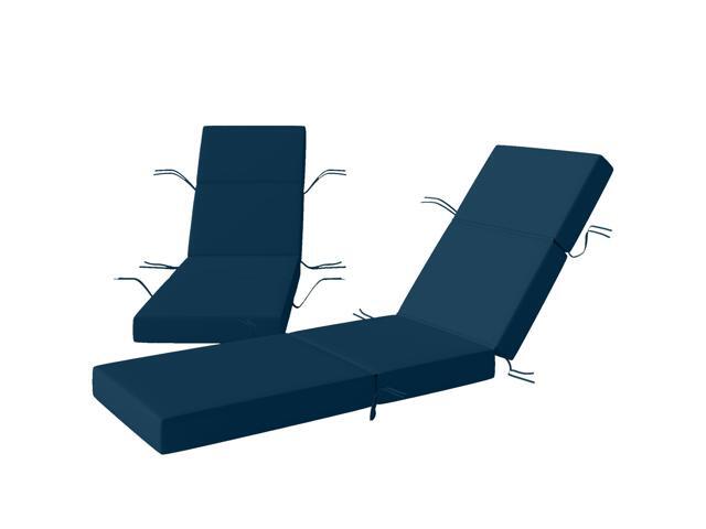 Click here for Aosom Set of 2 Chaise Lounge Cushion  4 Thick Outd... prices