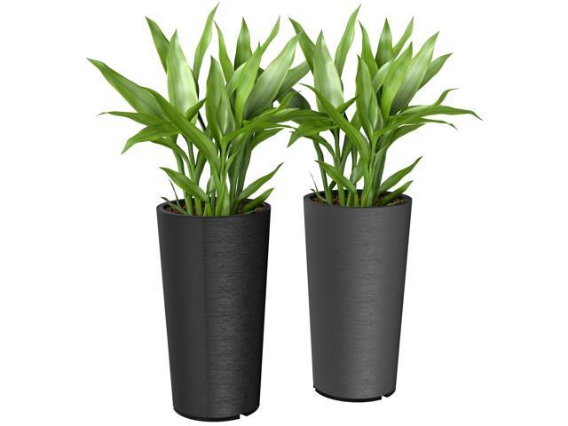Click here for Aosom 29 Inch Outdoor Planter  Set of 2 Plastic Fl... prices