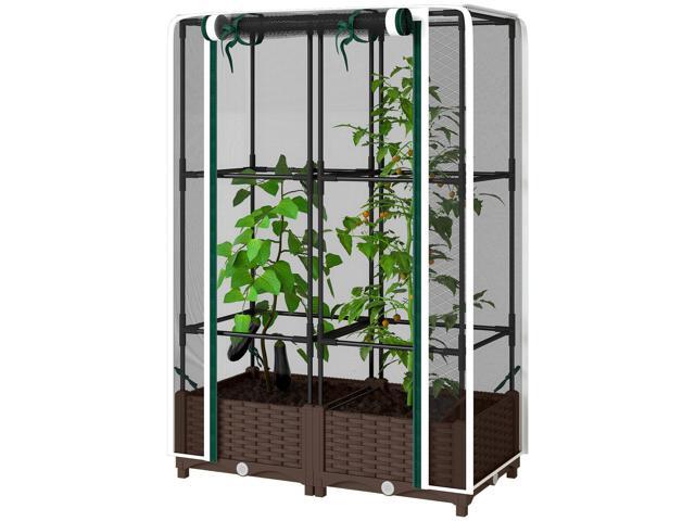 Click here for Aosom Raised Garden Bed with Trellis  46.5 Tomato... prices