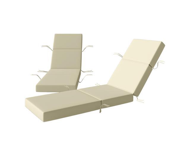 Click here for Aosom Set of 2 Chaise Lounge Cushion  4 Thick Outd... prices