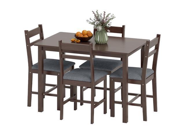 Click here for Aosom 5-Piece Solid Wood Dining Table Set for 4  F... prices