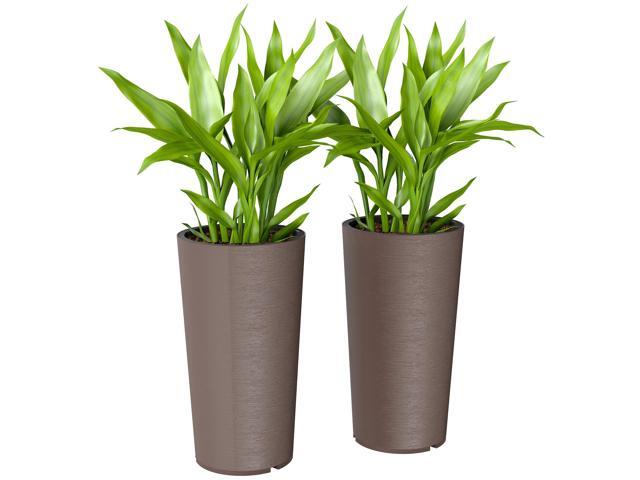 Click here for Aosom 29 Inch Outdoor Planter  Set of 2 Plastic Fl... prices
