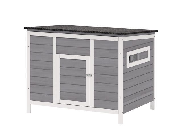 Click here for Aosom Duck Coop  Wooden Duck House Rabbit Hutch wi... prices