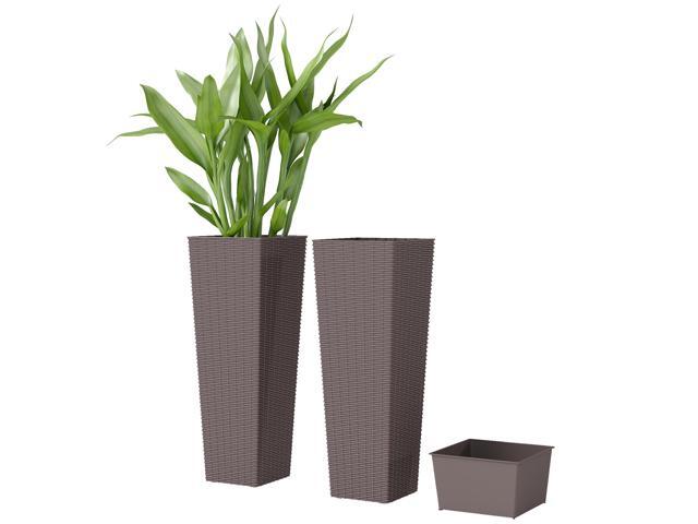 Click here for Aosom 23.6 Inch Tall Planters for Outdoor Plants... prices