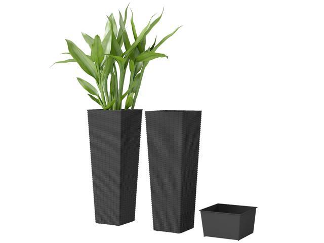 Click here for Aosom 23.6 Inch Tall Planters for Outdoor Plants... prices