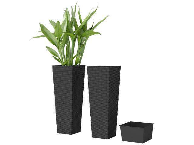 Click here for Aosom 32 Inch Tall Planters for Outdoor Plants  Se... prices