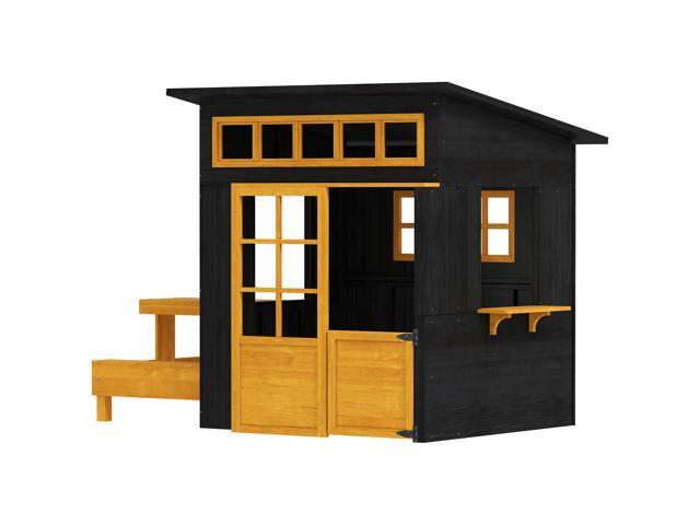 Click here for AosomQaba Outdoor Playhouse  Wooden Kids Playhouse... prices
