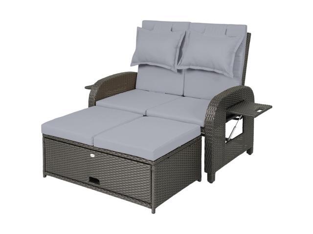 Click here for Aosom Patio Rattan Daybed  Wicker Outdoor Daybed w... prices