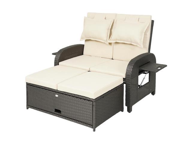 Click here for Aosom Patio Rattan Daybed  Wicker Outdoor Daybed w... prices