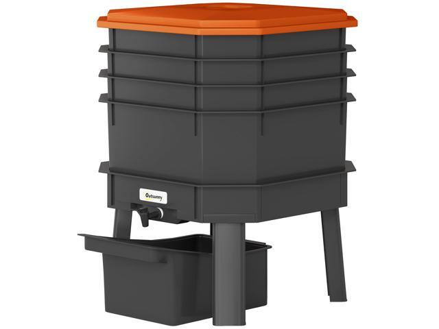 Click here for Aosom 4-Tray Worm Composter Bin  7.4 Gal Outdoor &... prices