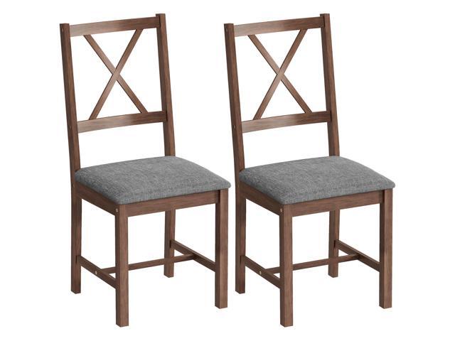Click here for Aosom Set of 2 Dining Chairs  Upholstered X-Back D... prices