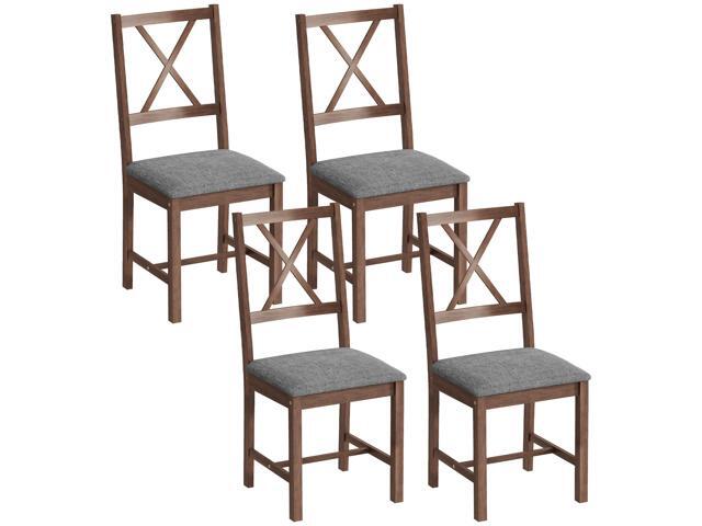 Click here for Aosom Set of 4 Dining Chairs  Upholstered X-Back D... prices