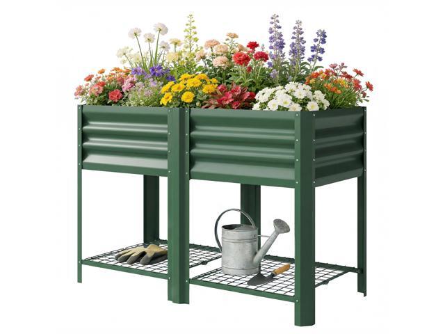 Click here for Aosom Raised Garden Bed Galvanized Steel  Elevated... prices
