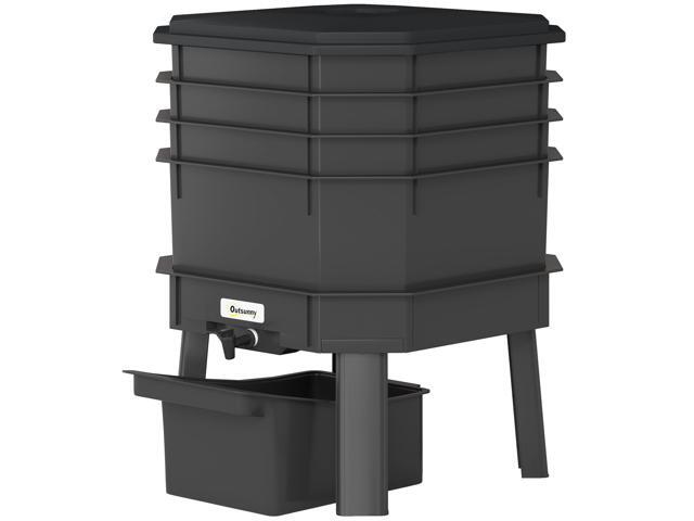 Click here for Aosom 4-Tray Worm Composter Bin  7.4 Gal Outdoor &... prices